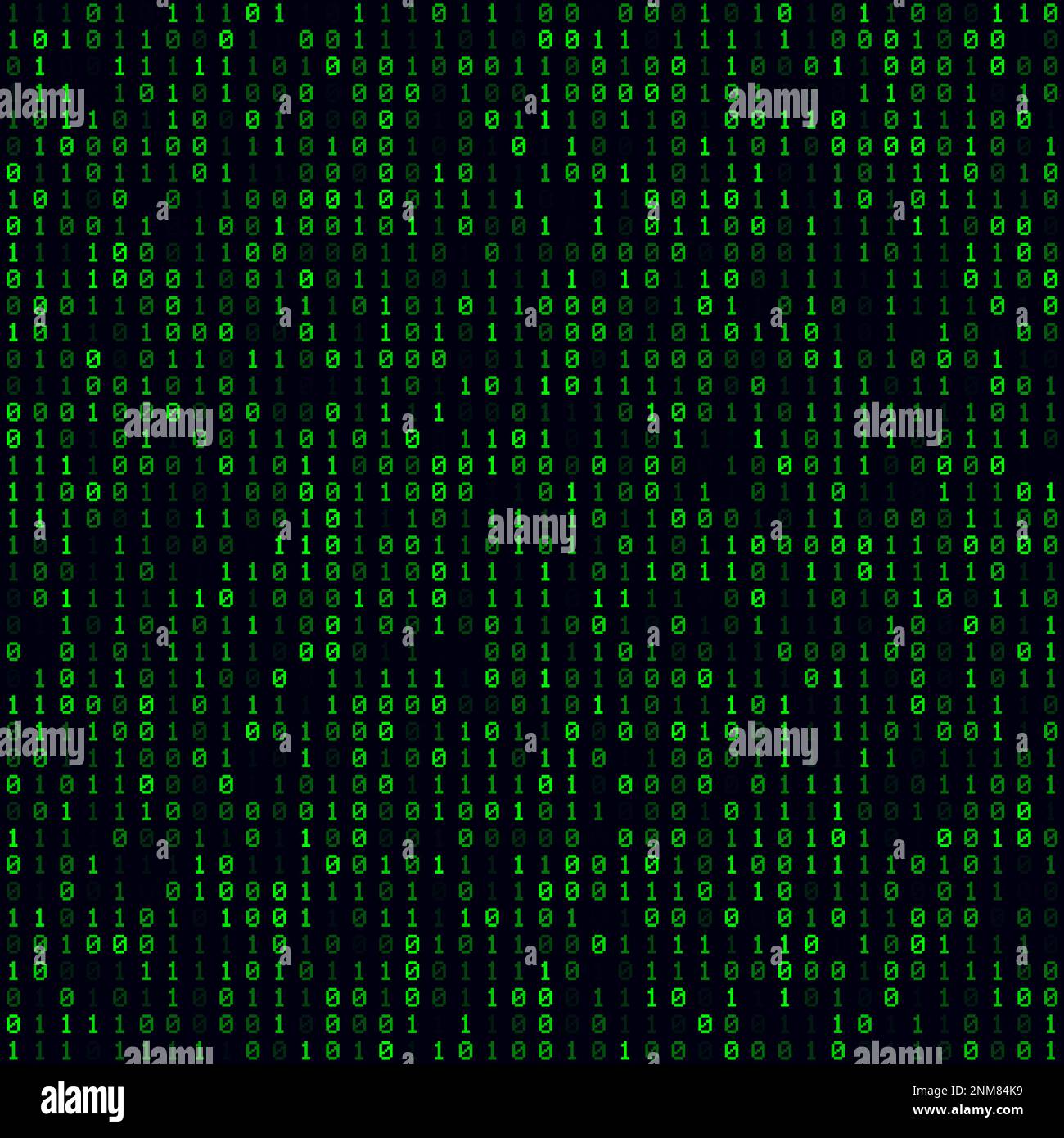 Digital cover. Green filled binary background. Medium sized seamless pattern. Charming vector ...