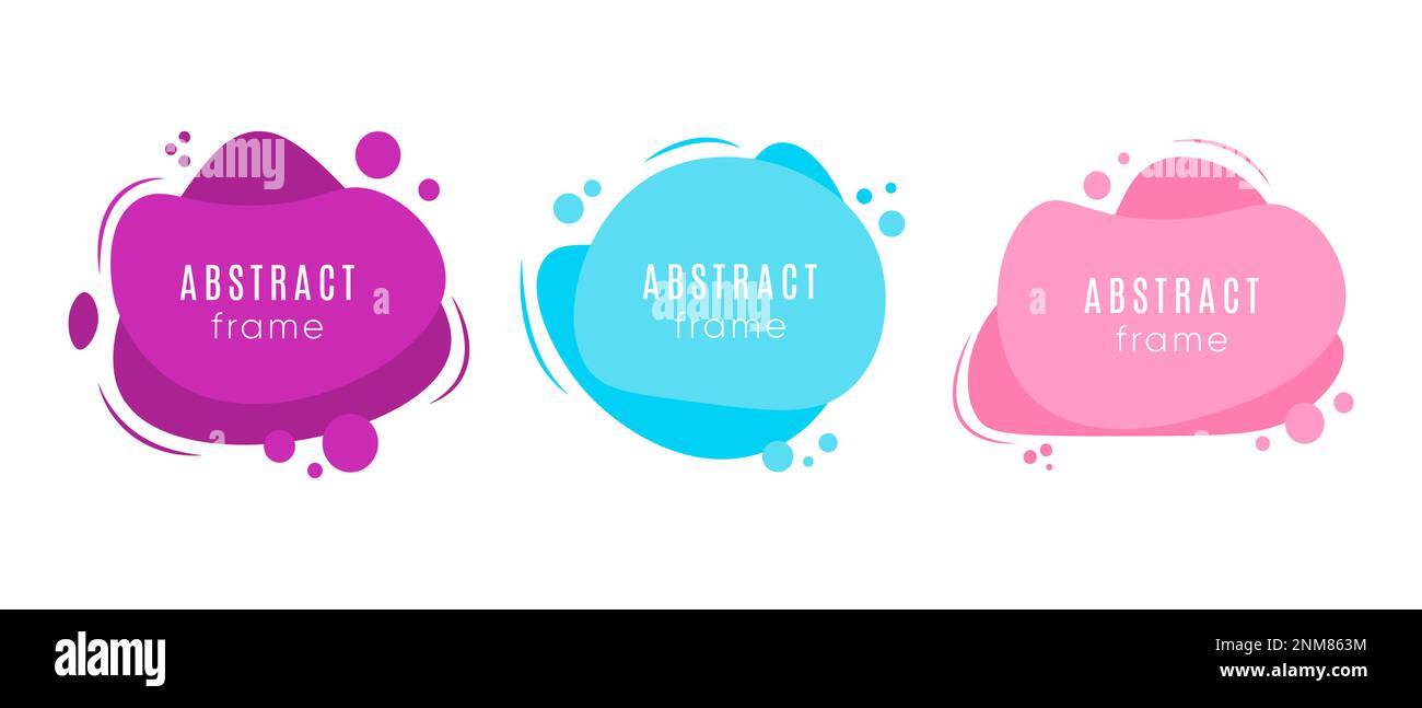Abstract modern shapes and lines frame set. Vector illustration Stock ...