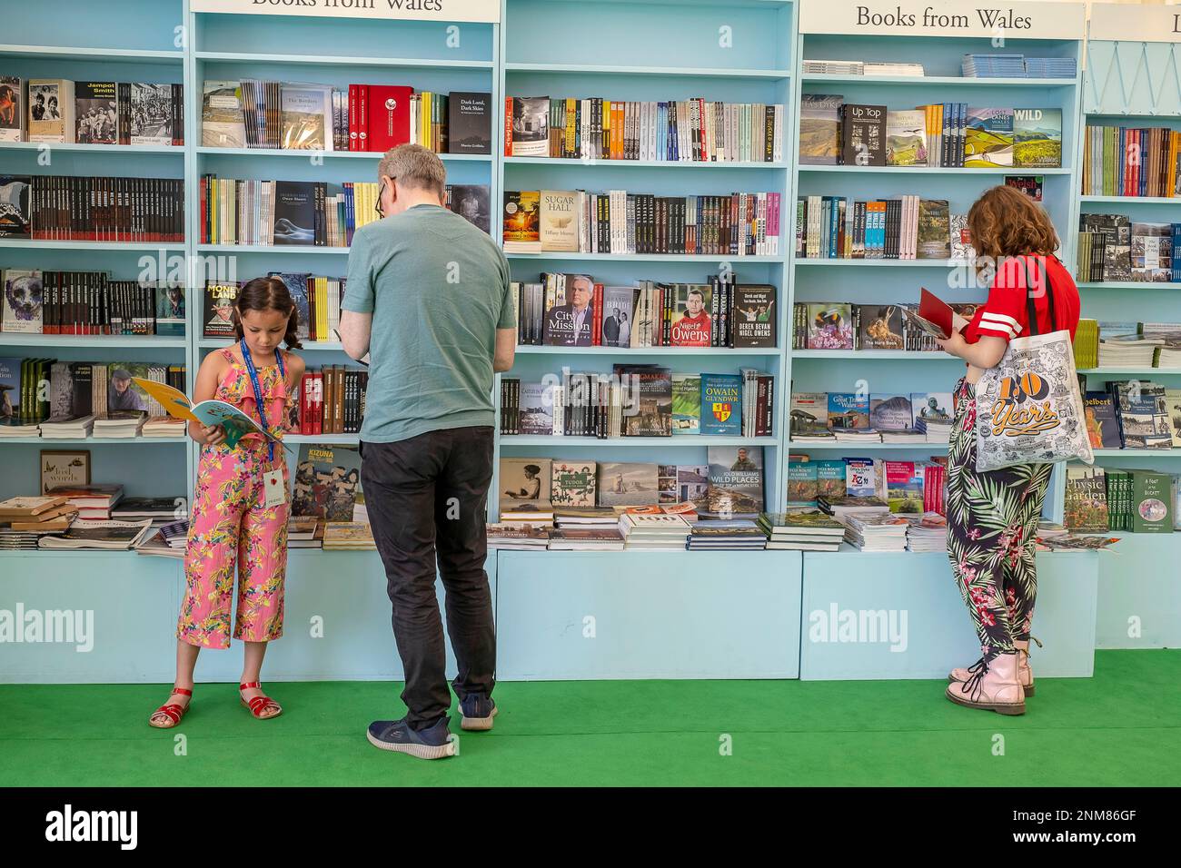 Book store of Hay Festival, Hay on Wye, Wales Stock Photo - Alamy