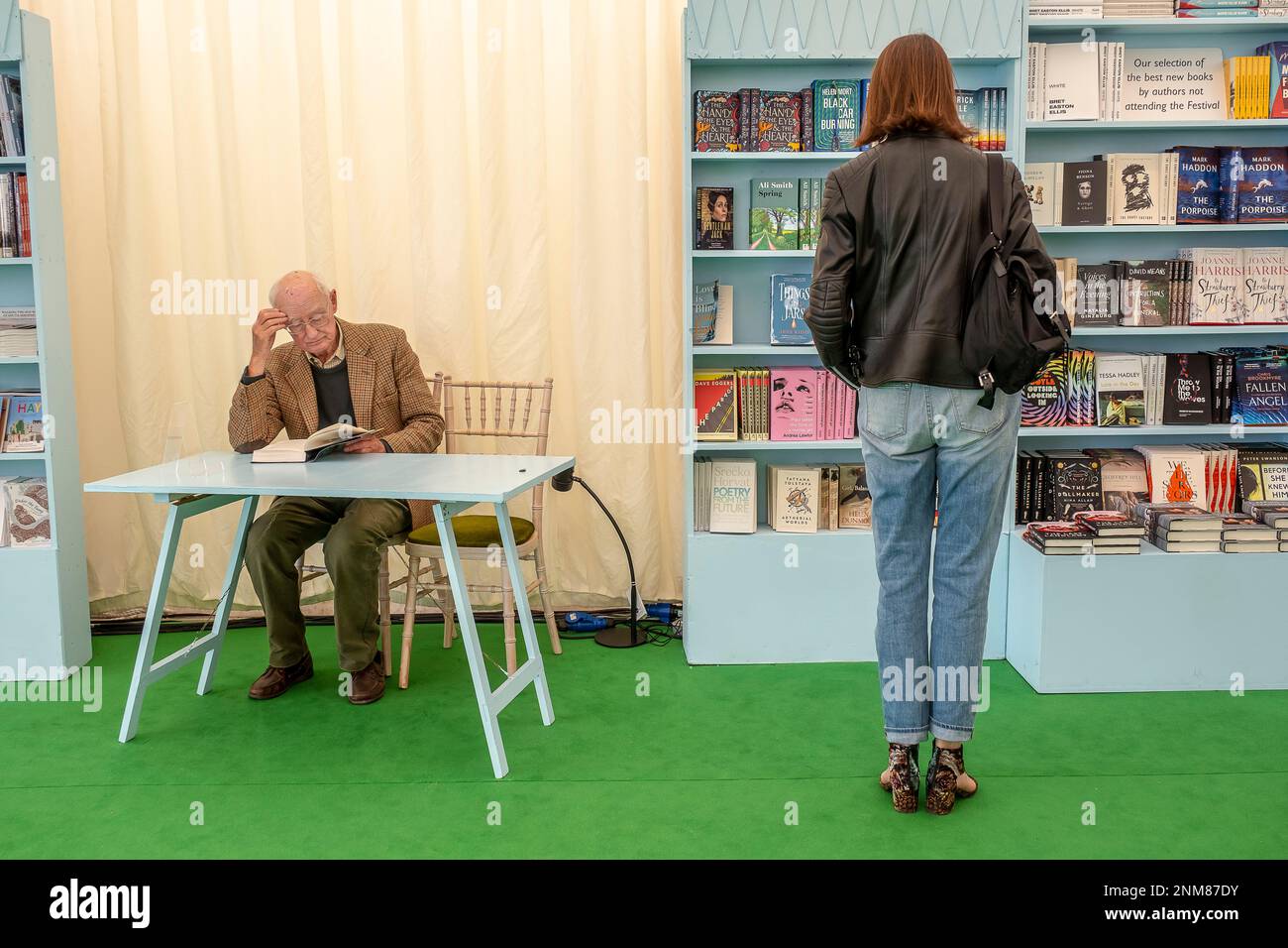 Book store of Hay Festival, Hay on Wye, Wales Stock Photo - Alamy