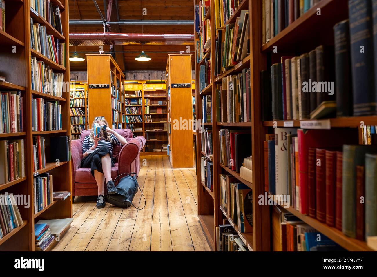 Richard Booth bookshop, Lion Street, Hay on Wye, Wales Stock Photo - Alamy
