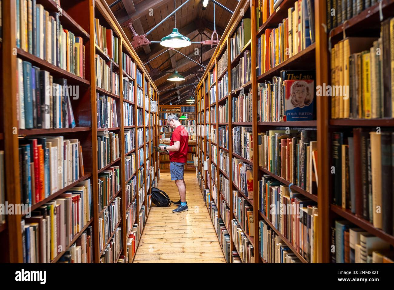 Richard Booth bookshop, Lion Street, Hay on Wye, Wales Stock Photo - Alamy