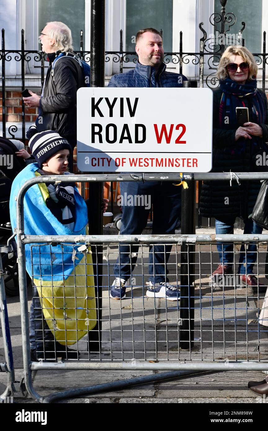 London, UK. First Anniversary of the Russian Invasion of Ukraine ...