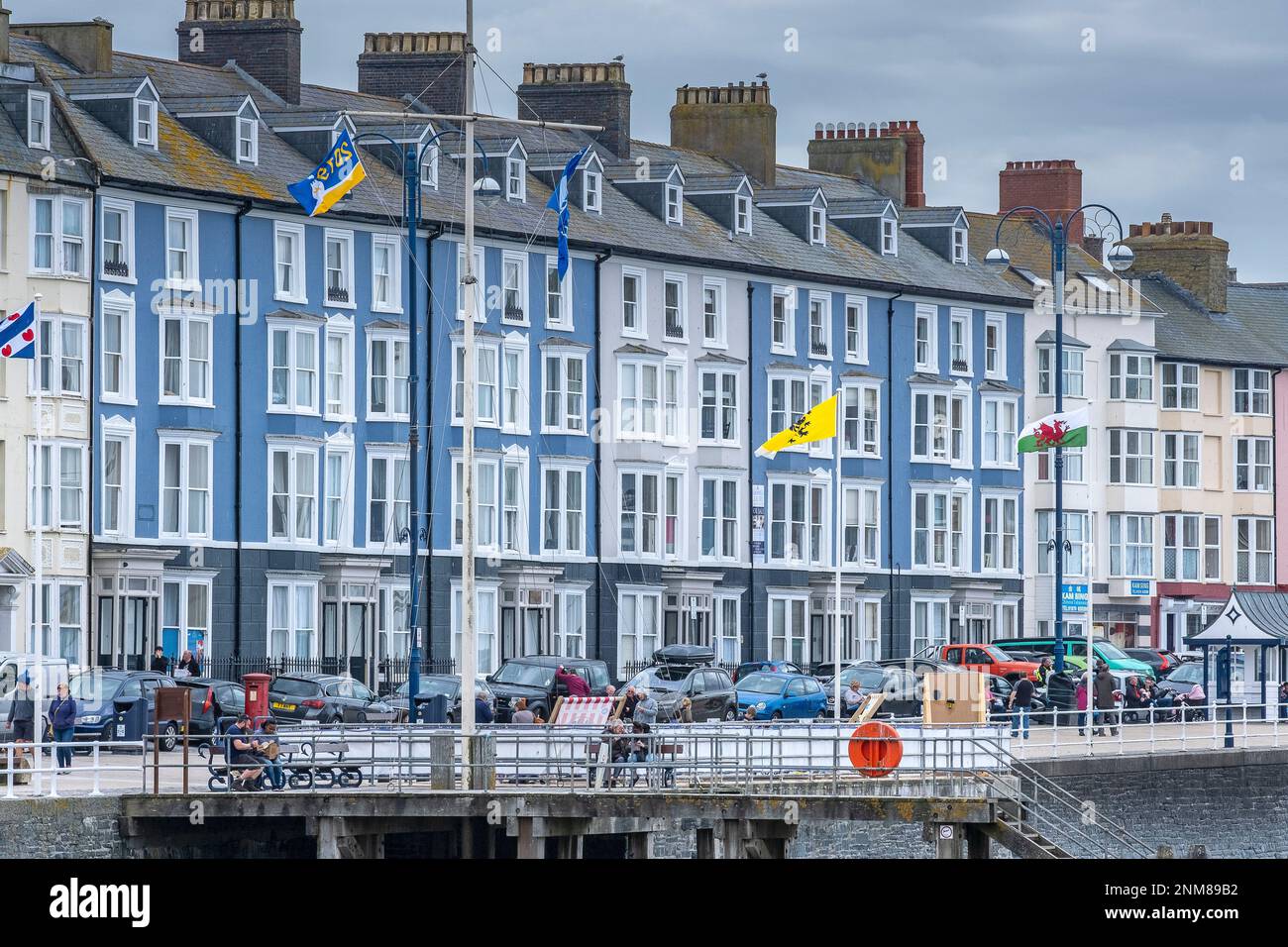 The seafront promenade at Aberystwyth, Wales Stock Photo - Alamy