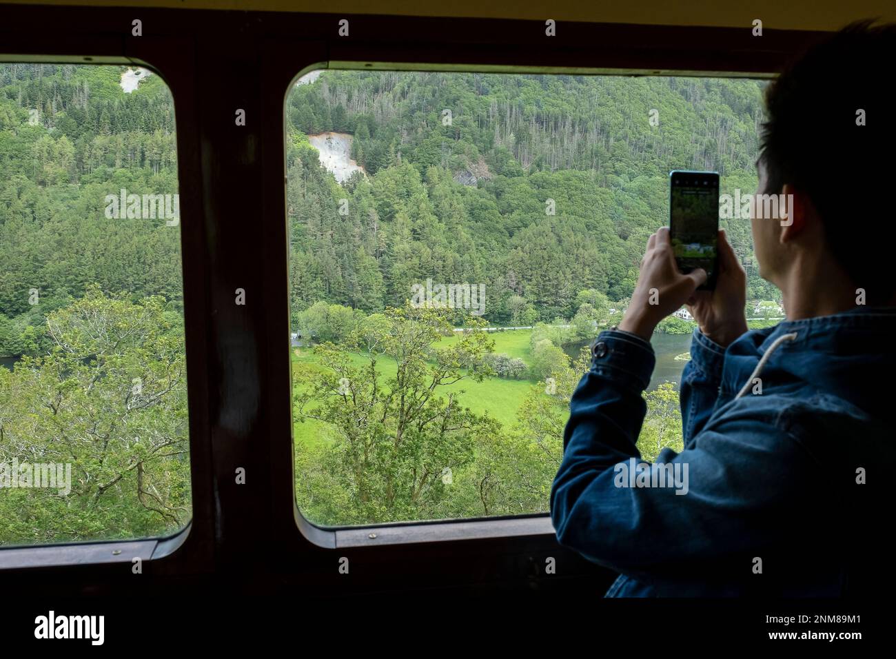 Tourist, Vale of Rheidol Steam Railway, Ceredigion, Wales Stock Photo ...