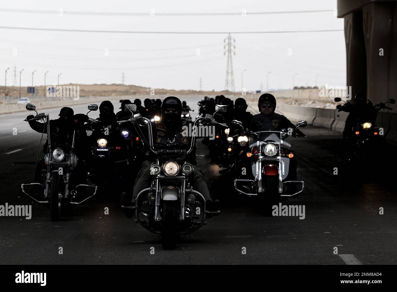 Cairo, Egypt. 24th Feb, 2023. Members of the motorcycle group ...