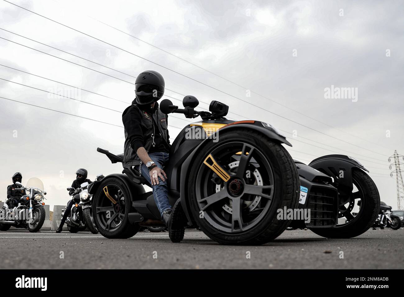 Cairo, Egypt. 24th Feb, 2023. Members of the motorcycle group ...