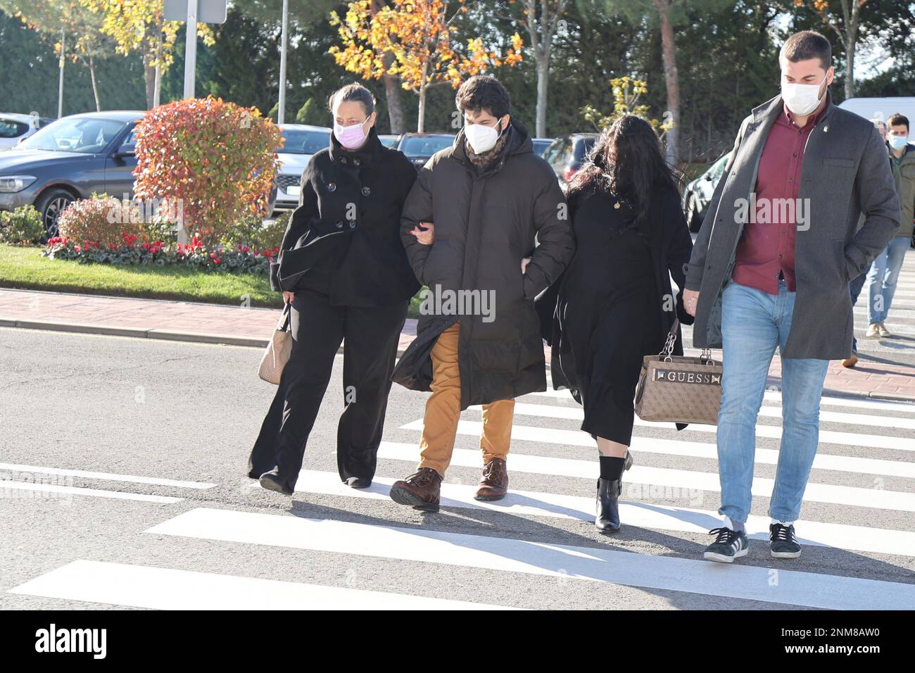 Family and friends arrive at Almudena Grandes Funeral Home on November ...