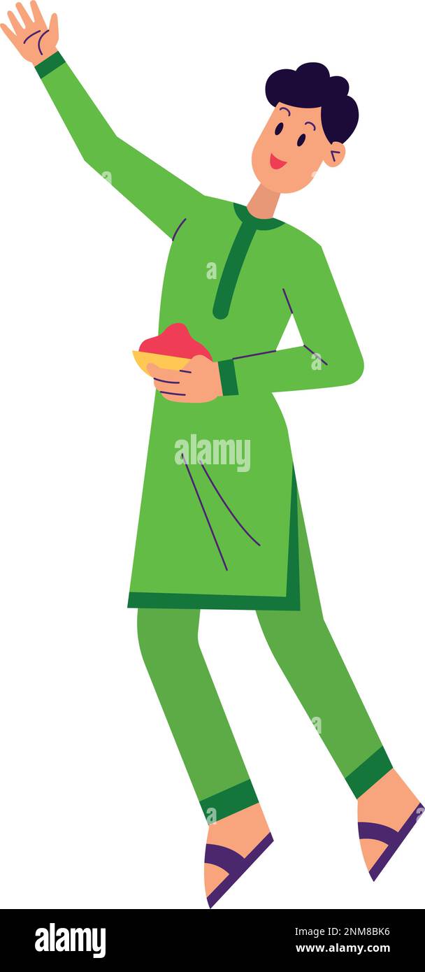 Isolated cute boy traditional hindu character Vector Stock Vector Image ...