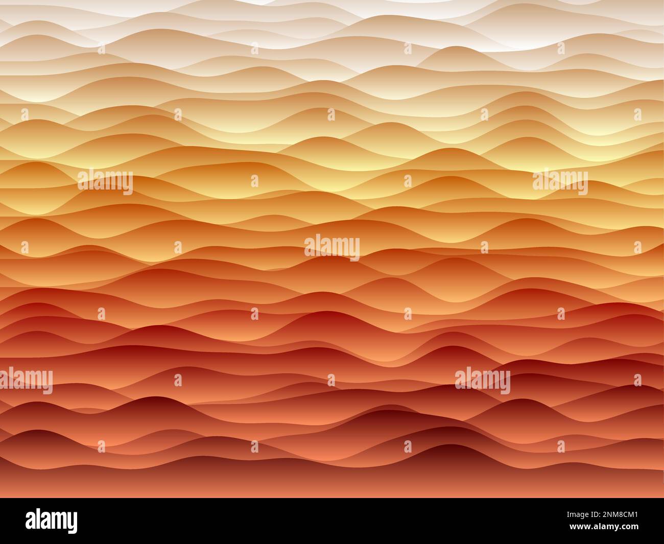 Abstract curves background. Smooth curves with gradients in orange ...