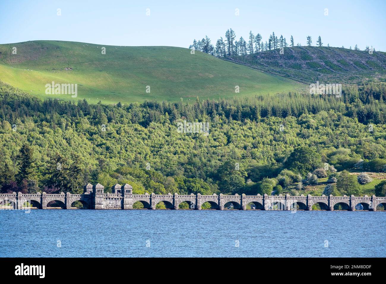 Lake Vyrnwy, in the middle of the Berwyn mountain range, Powys, Wales ...