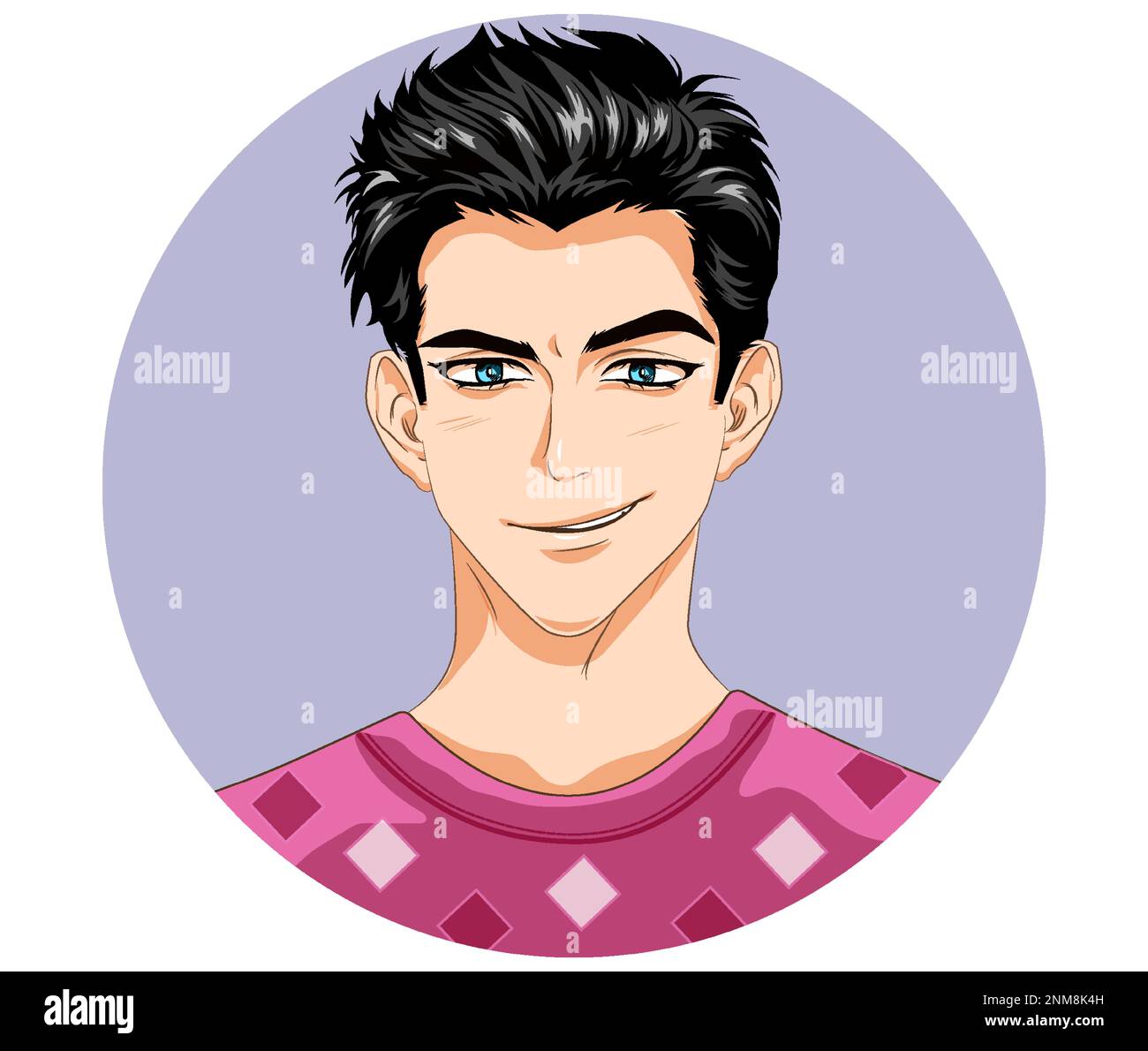 Brash mocking young man. Manga and anime style illustrations.Vector ...