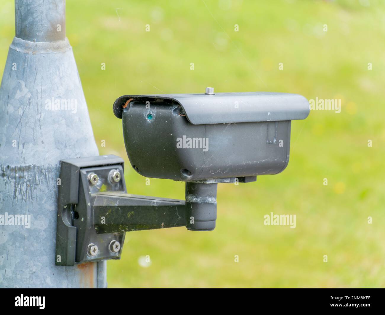 One surveillance camera, a close-up shot. Video surveillance equipment ...