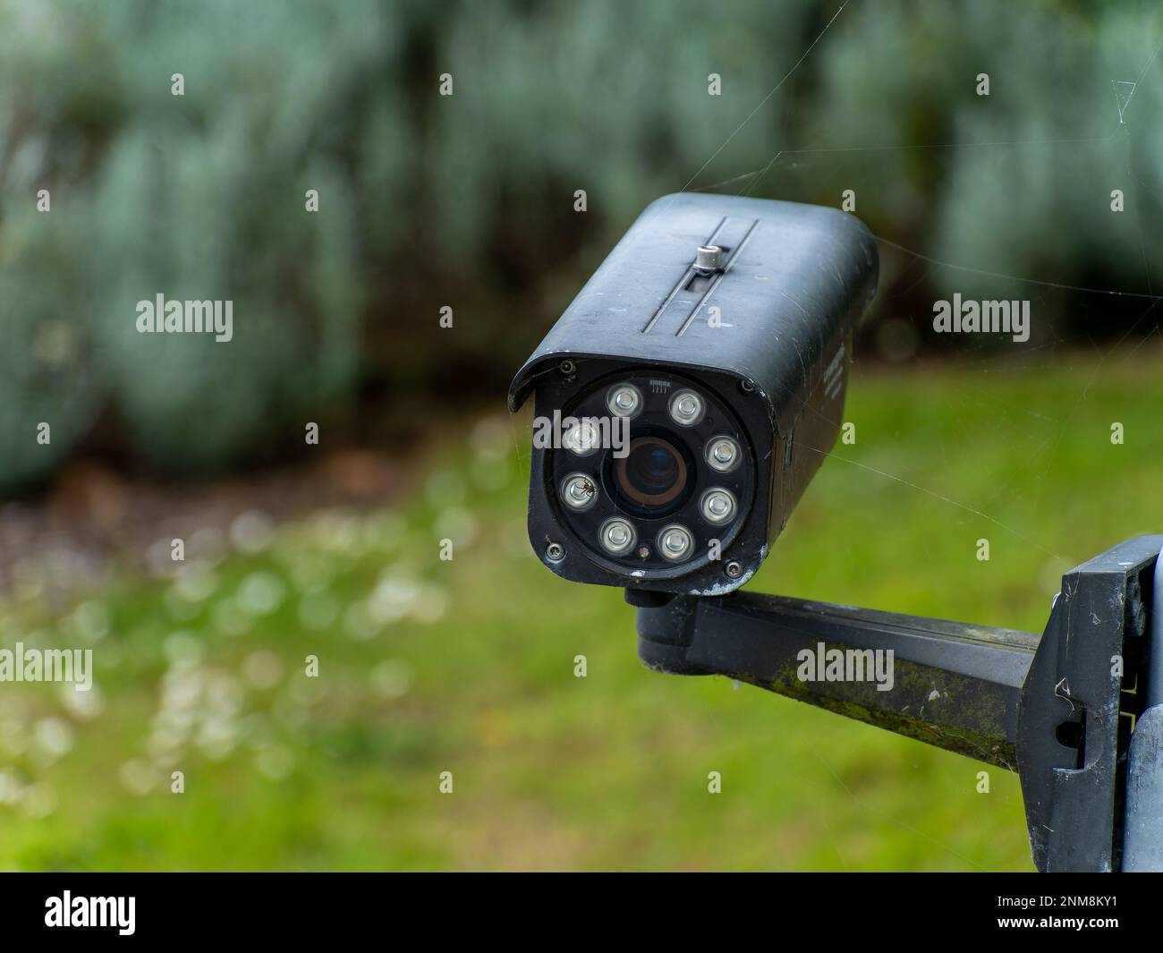 One street surveillance camera, a close-up shot. Video surveillance ...