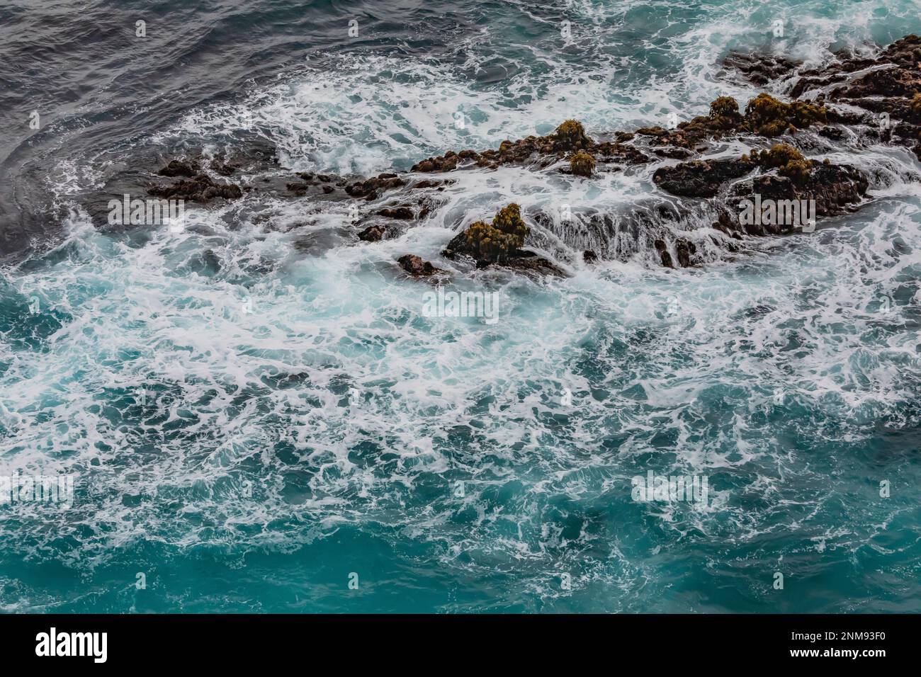 Surf below the cliffs at Point Lobos State Natural Reserve, with Sea ...