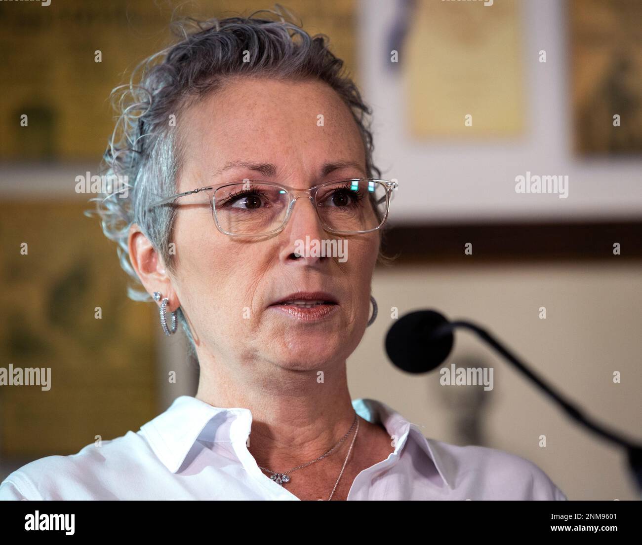 Canada. 24th Feb, 2023. Tracey Mead, a relative of the late Percy ...