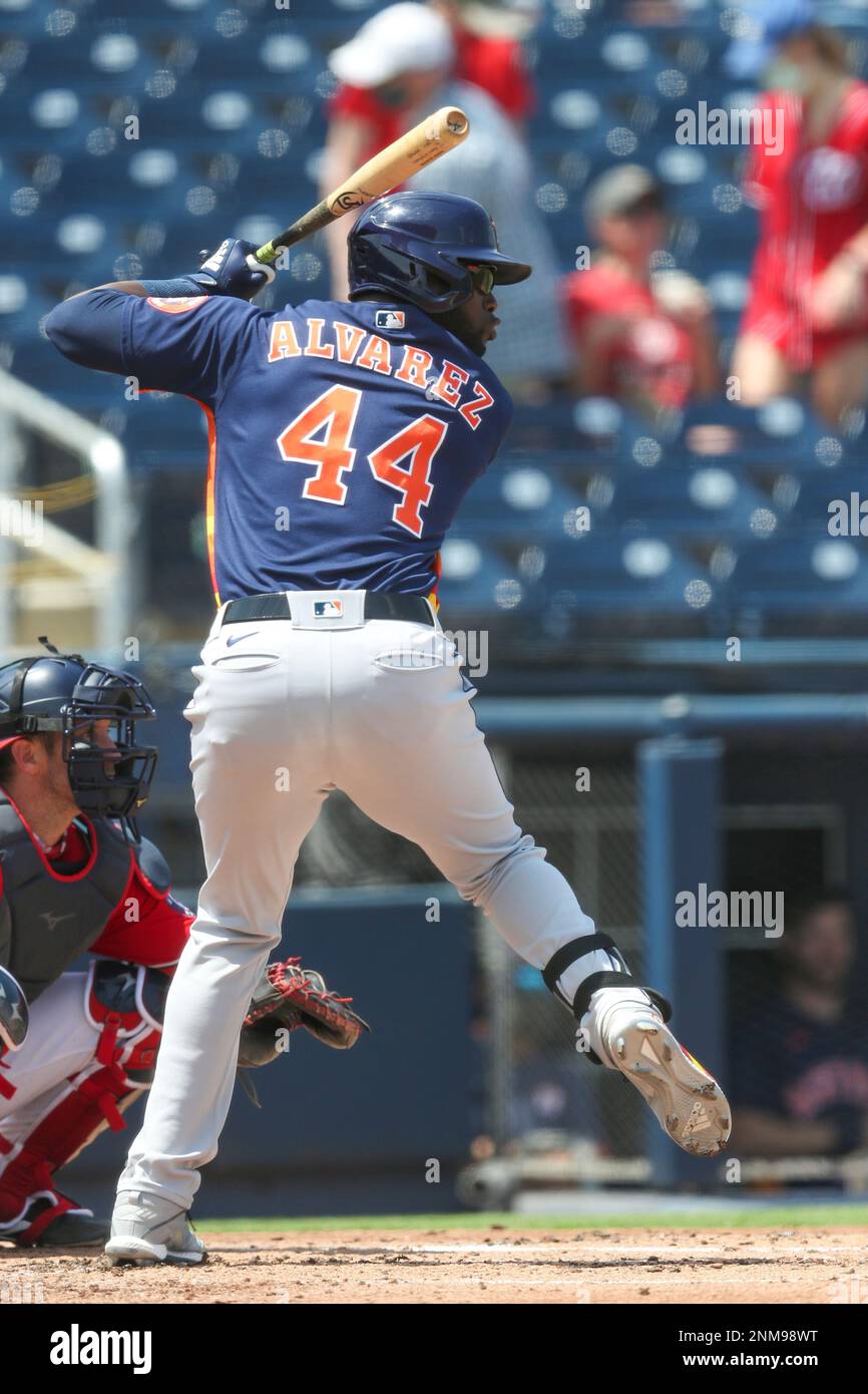 Houston Astros Yordan Alvarez during a baseball game against the ...