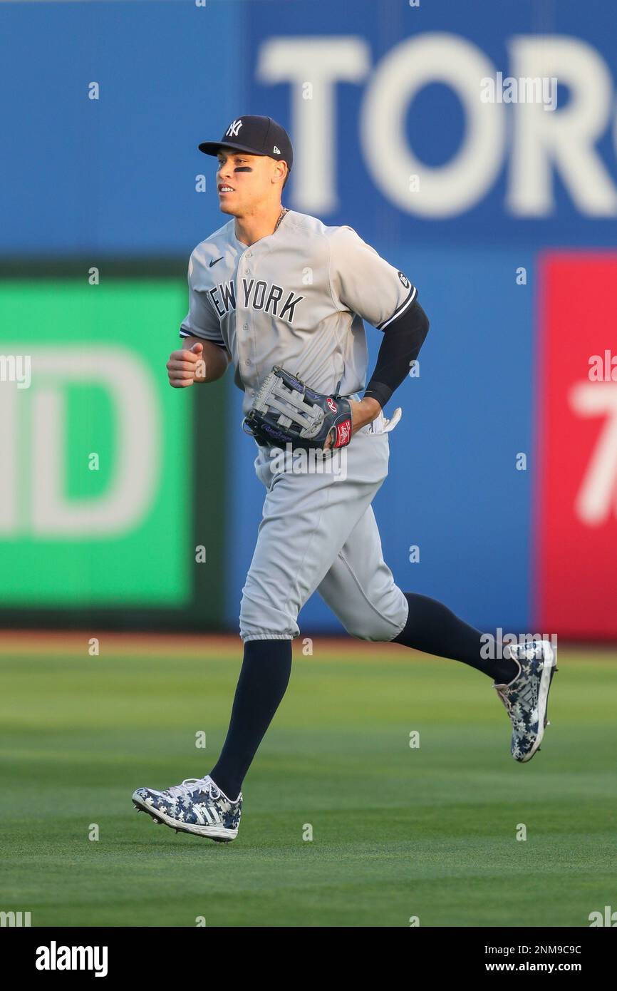 NY Yankees Aaron Judge during a baseball game against the Toronto ...