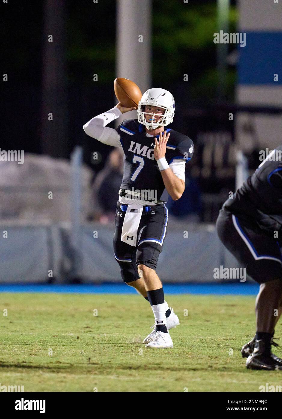IMG Academy Ascenders quarterback Ryan Downes (7) passing during a game ...
