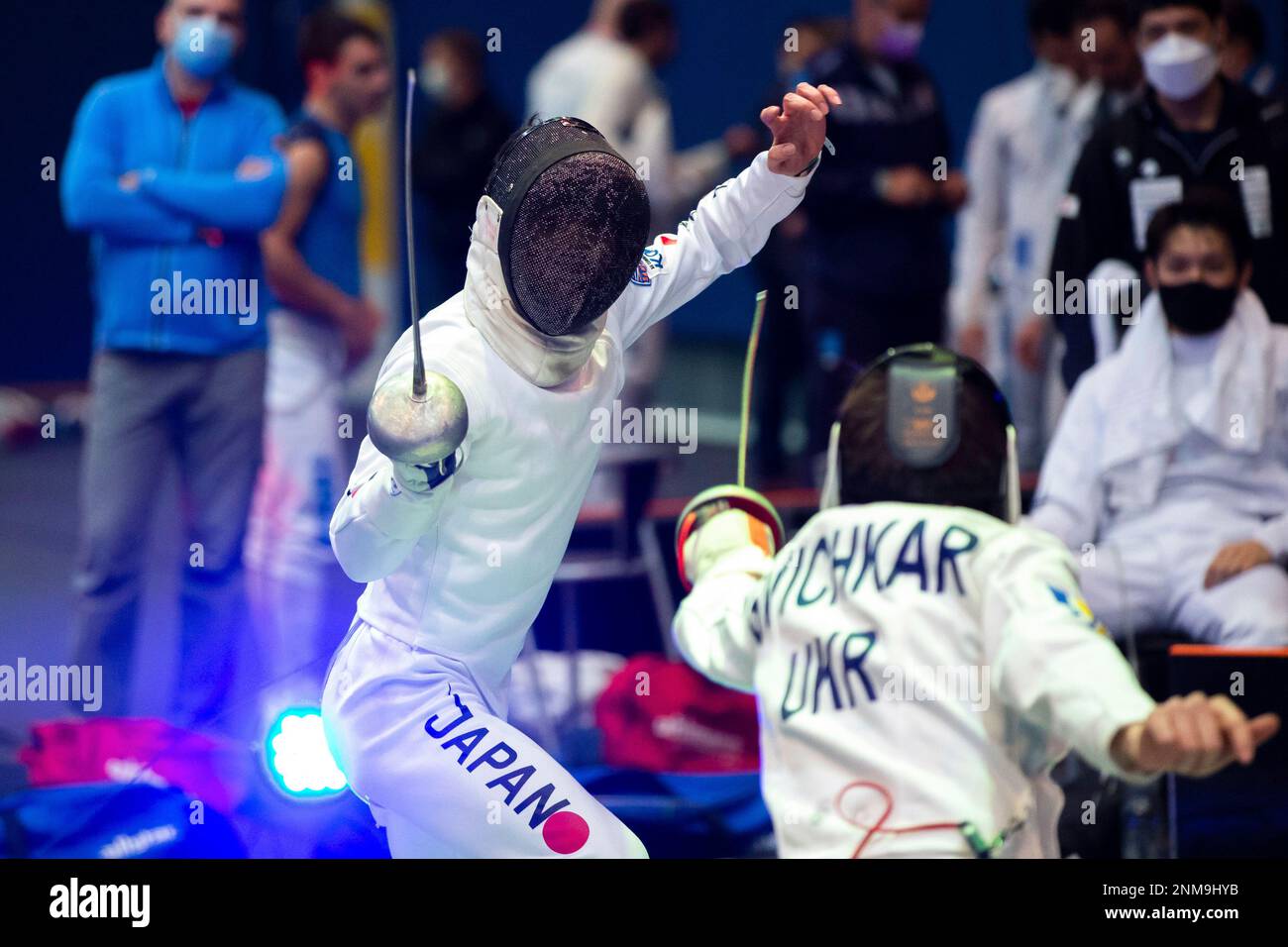 Japan's Koki Kano, right, and Ukraine's Igor Reizlin compete at the ...