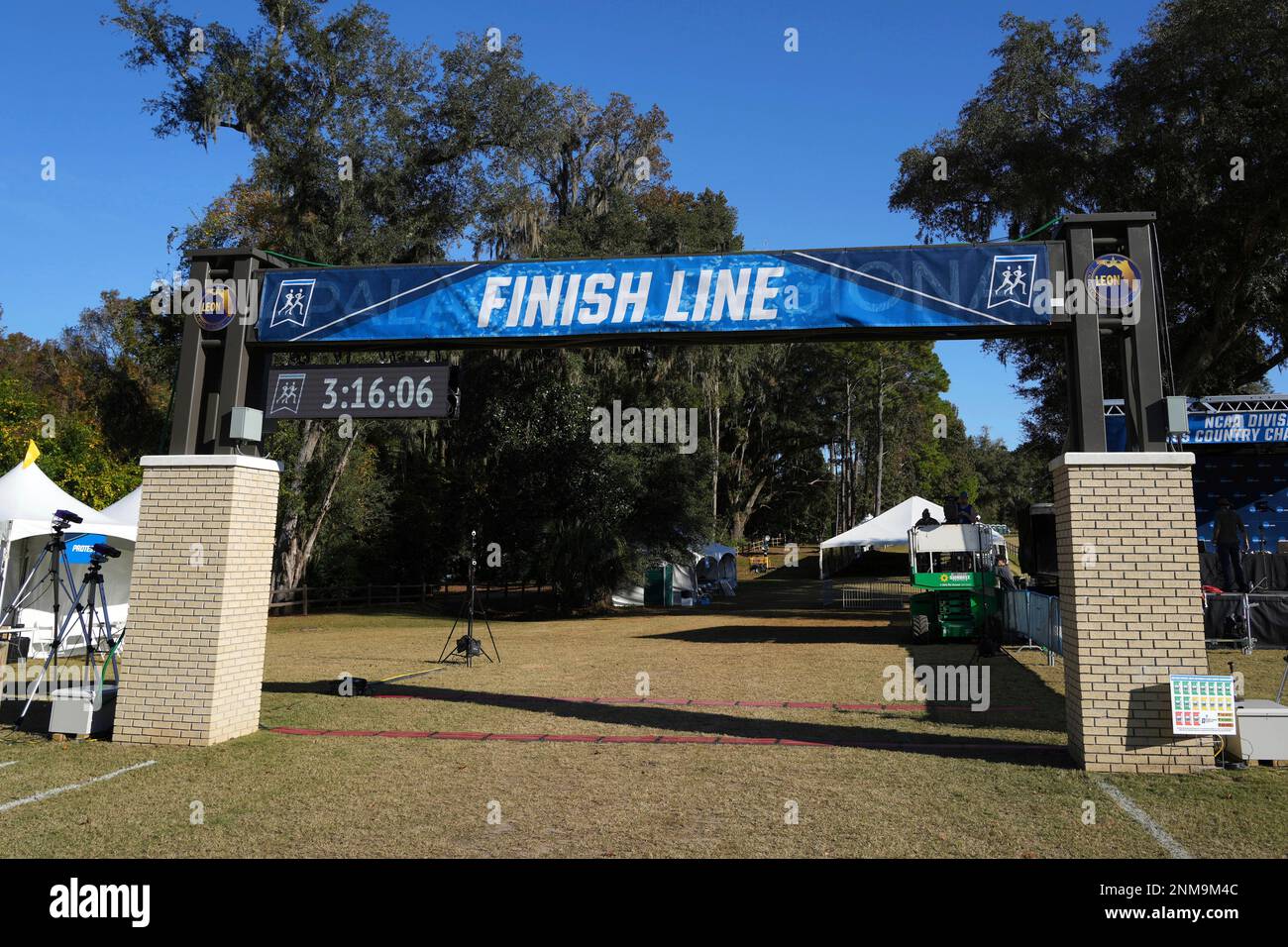 A detailed view of the finish line during the NCAA cross country ...