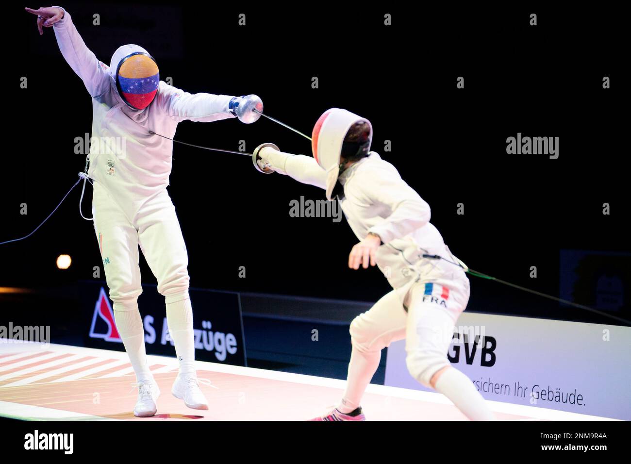 Venezuela's Ruben Limardo Gascon, left, and France's Alexandre Bardenet ...