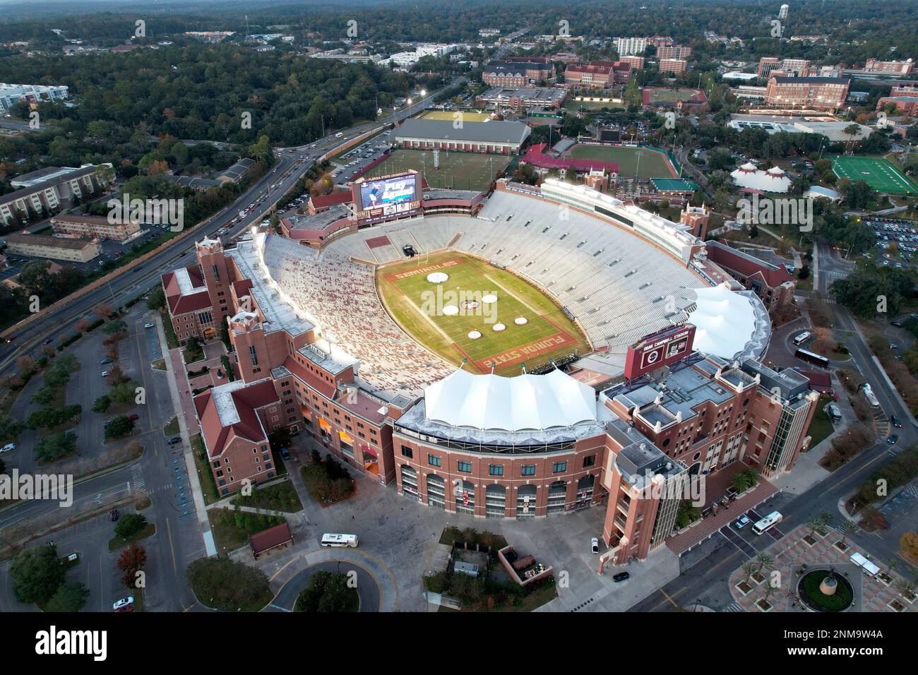 An aerial view of Doak Campbell Stadium on the campus of Florida State ...