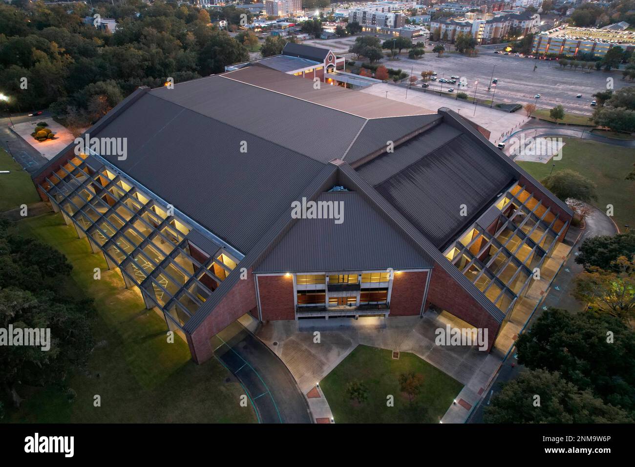 An aerial view of the Tucker Center aka Donald L. Tucker Civic Center ...