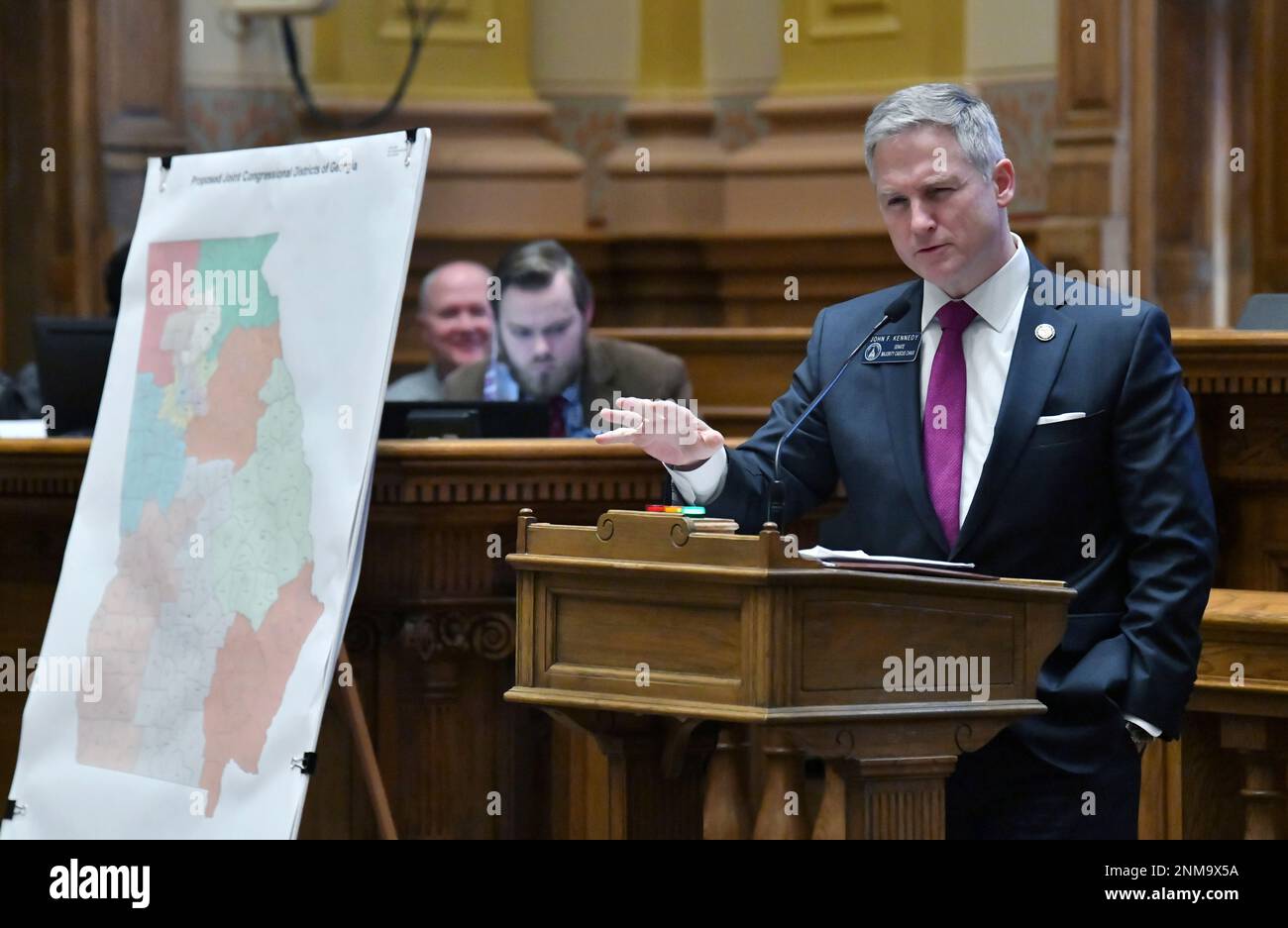 Sen. John Kennedy, R-Macon, presents the newly-drawn congressional maps ...