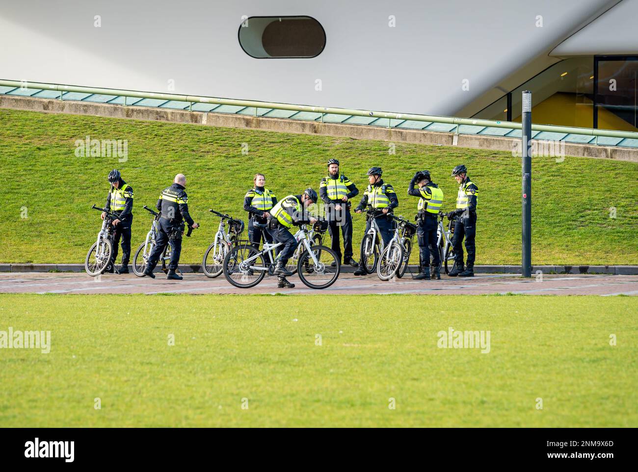 Amsterdam, The Netherlands, 24.02.2023, Group of dutch police officers ...