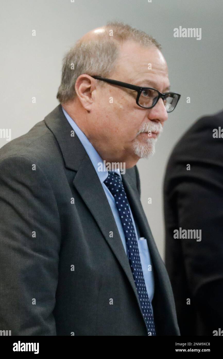 Defendant Gregory McMichael looks on during his trial at the Glynn ...