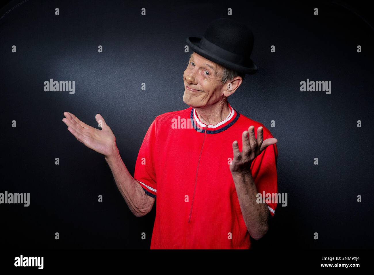 The Spanish clown and singer Alfonso Aragon, known as 'Fotito' poses at ...