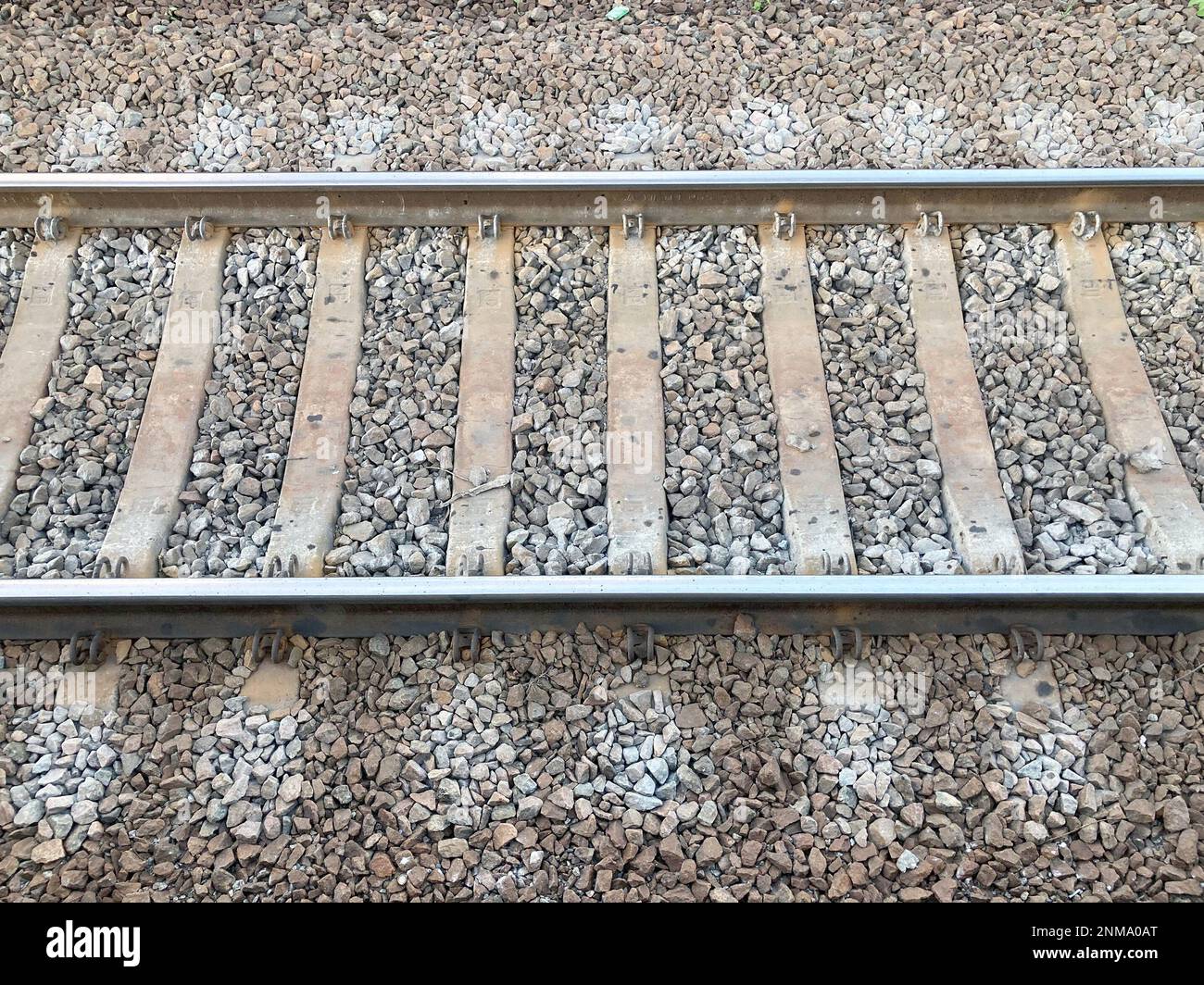 Transport ballast rail sleeper hi-res stock photography and images - Alamy
