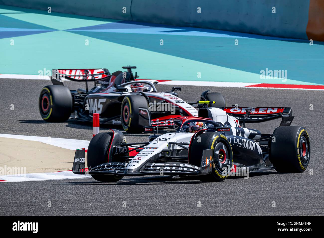 Sakhir, Bahrain, 24th Feb 2023, Yuki Tsunoda, from Japan competes for ...