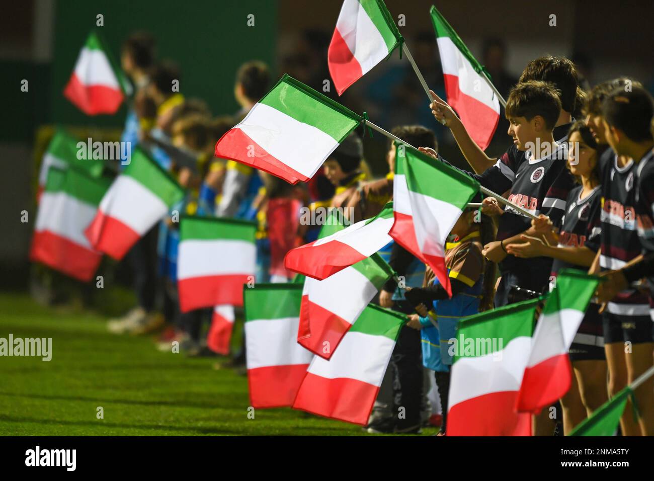 Flag of tunnel during the Rugby Six Nations match U20 - Italy vs ...