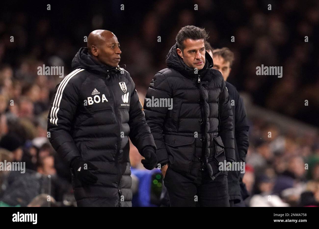 Fulham manager Marco Silva on the touchline during the Premier League ...