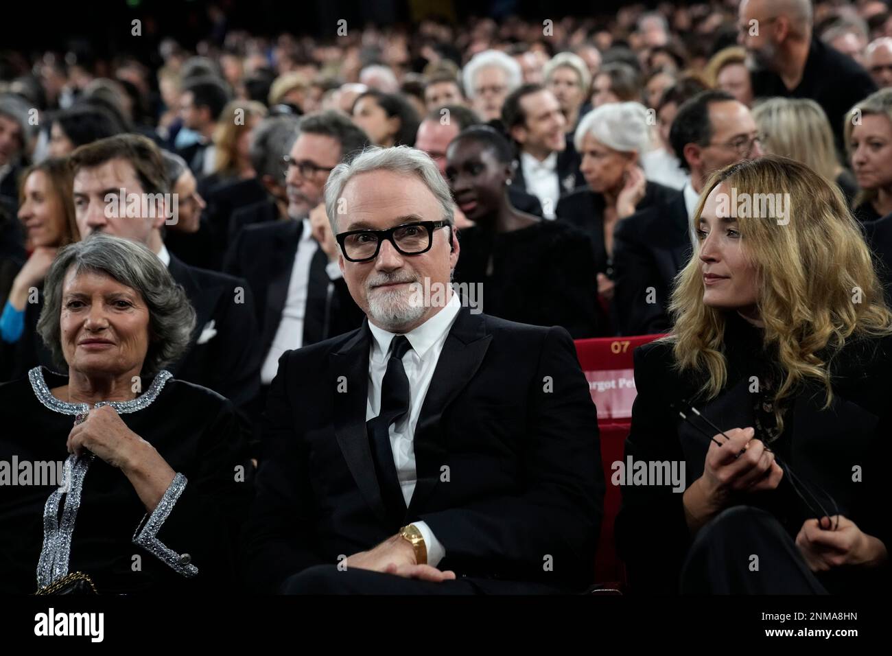 U.S. director David Fincher, center, Phelix Imogen Fincher, right ...