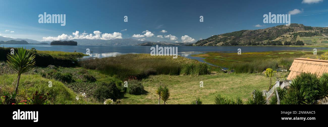 Lake Tota, the largest lake in Colombia, located in the east of Boyacá ...