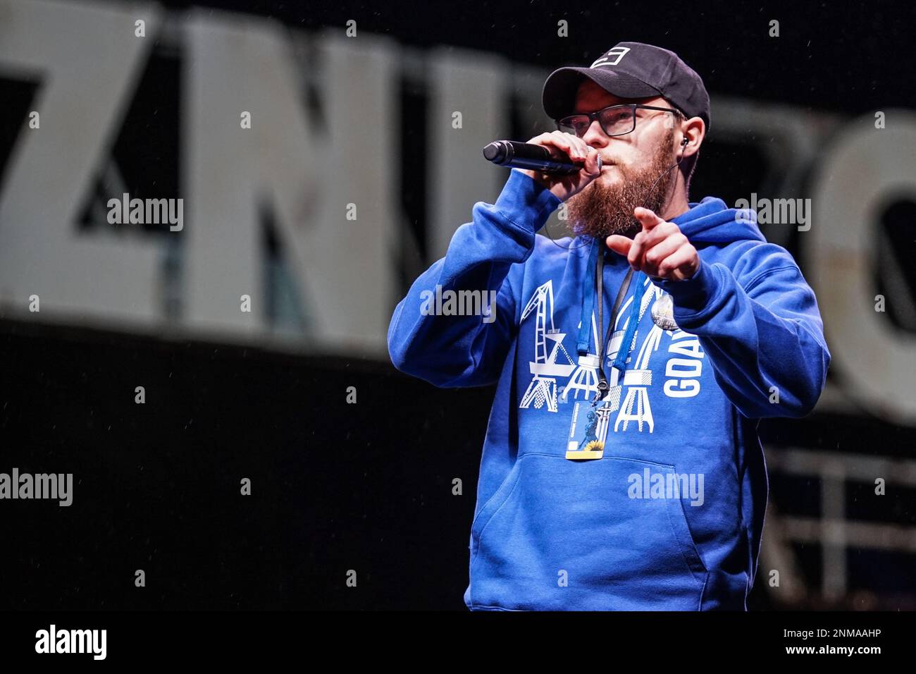 Gdansk, Poland. 24th Feb, 2023. Ukrainian most known hip-hop artist ...