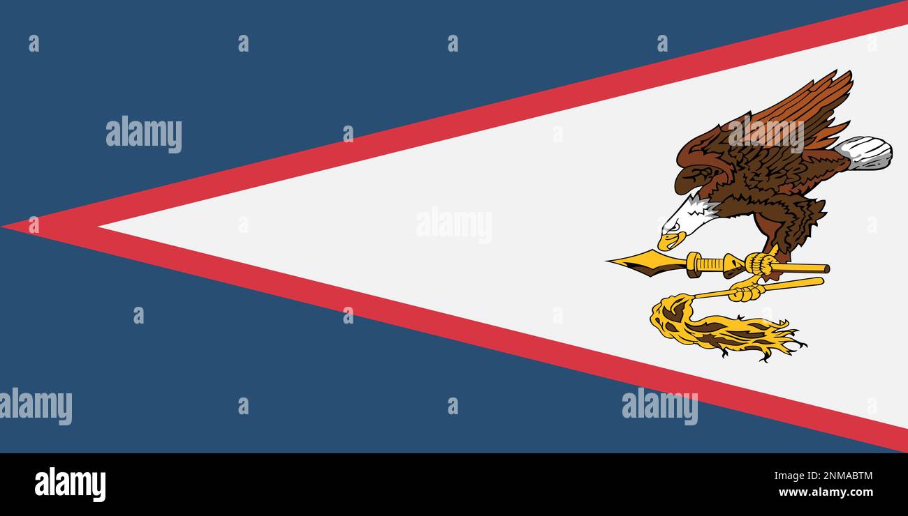 Flag of American Samoa. Eastern SAMOA. State symbol illustration Stock ...