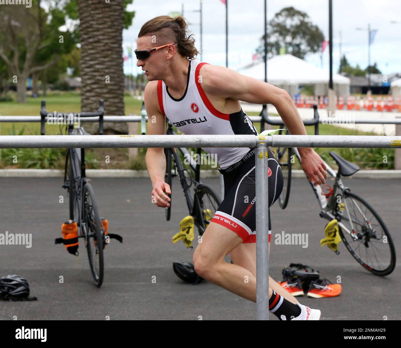 Christian Davey, of New Zealand, training for Triathlon New Zealand ...