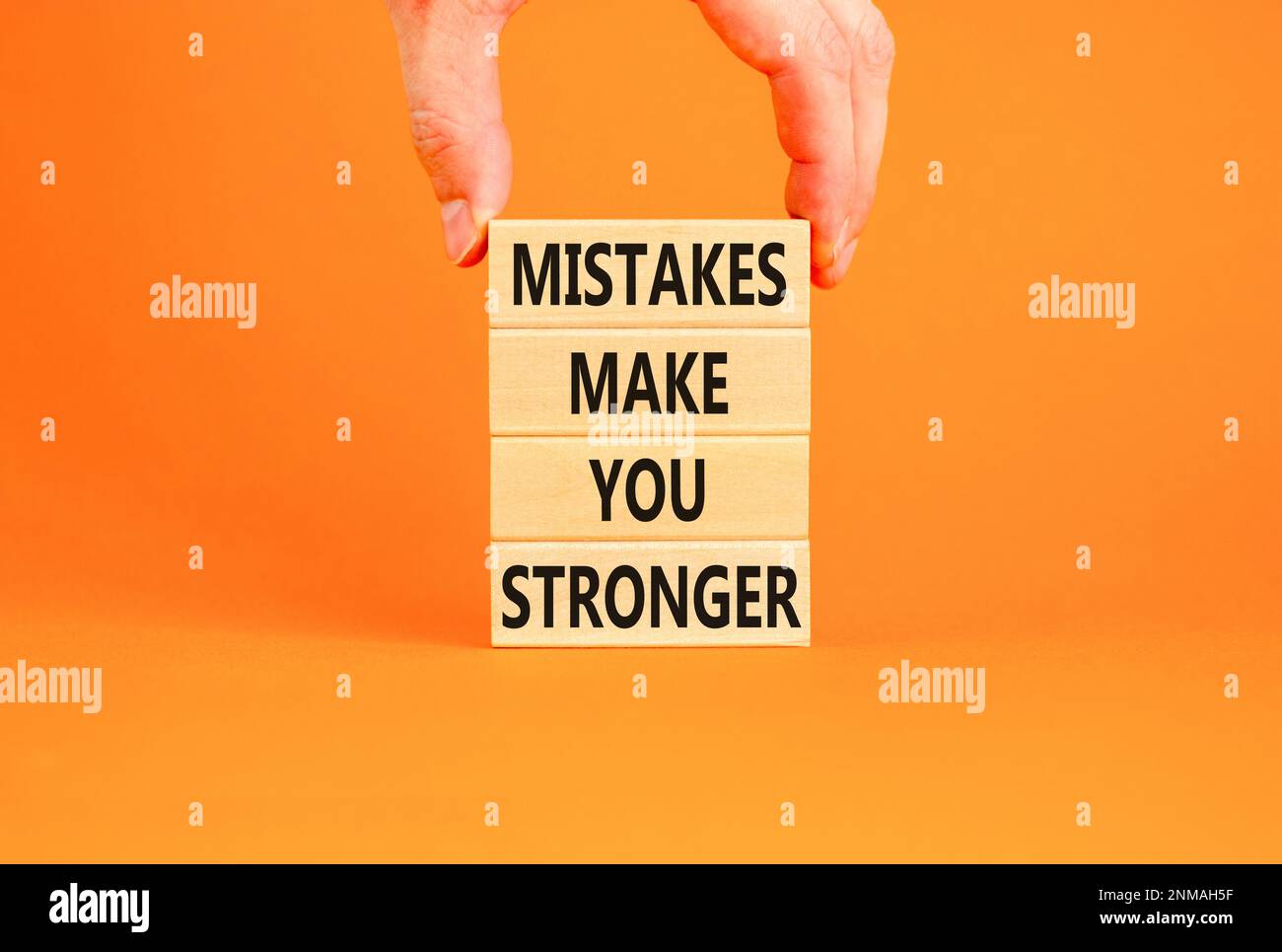Mistake make stronger symbol. Concept words Mistakes make you stronger ...
