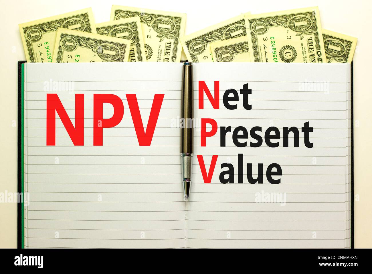 NPV net present value symbol. Concept words NPV net present value on ...