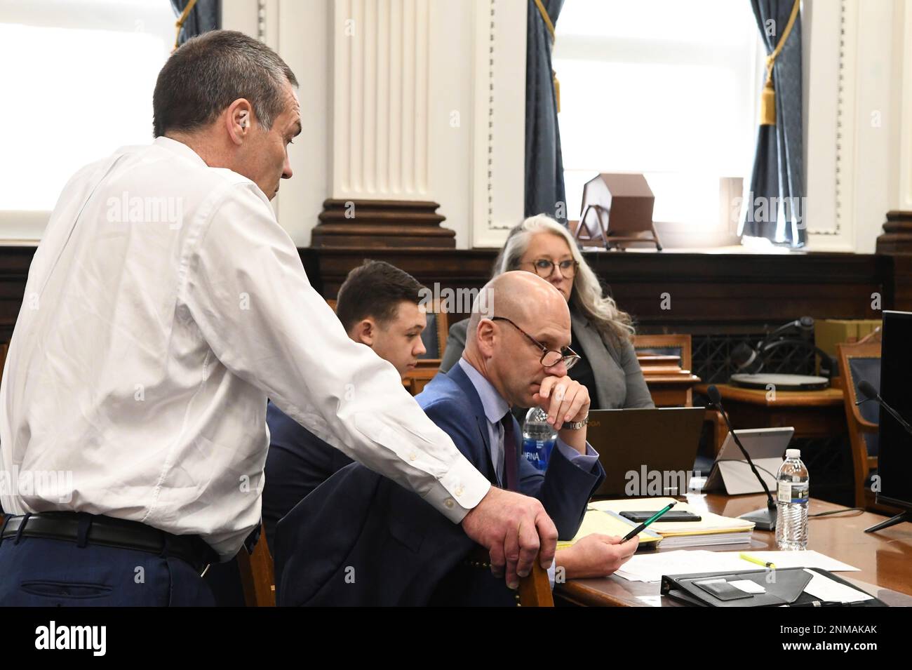 Mark Richards, defense attorney for Kyle Rittenhouse, paces the ...