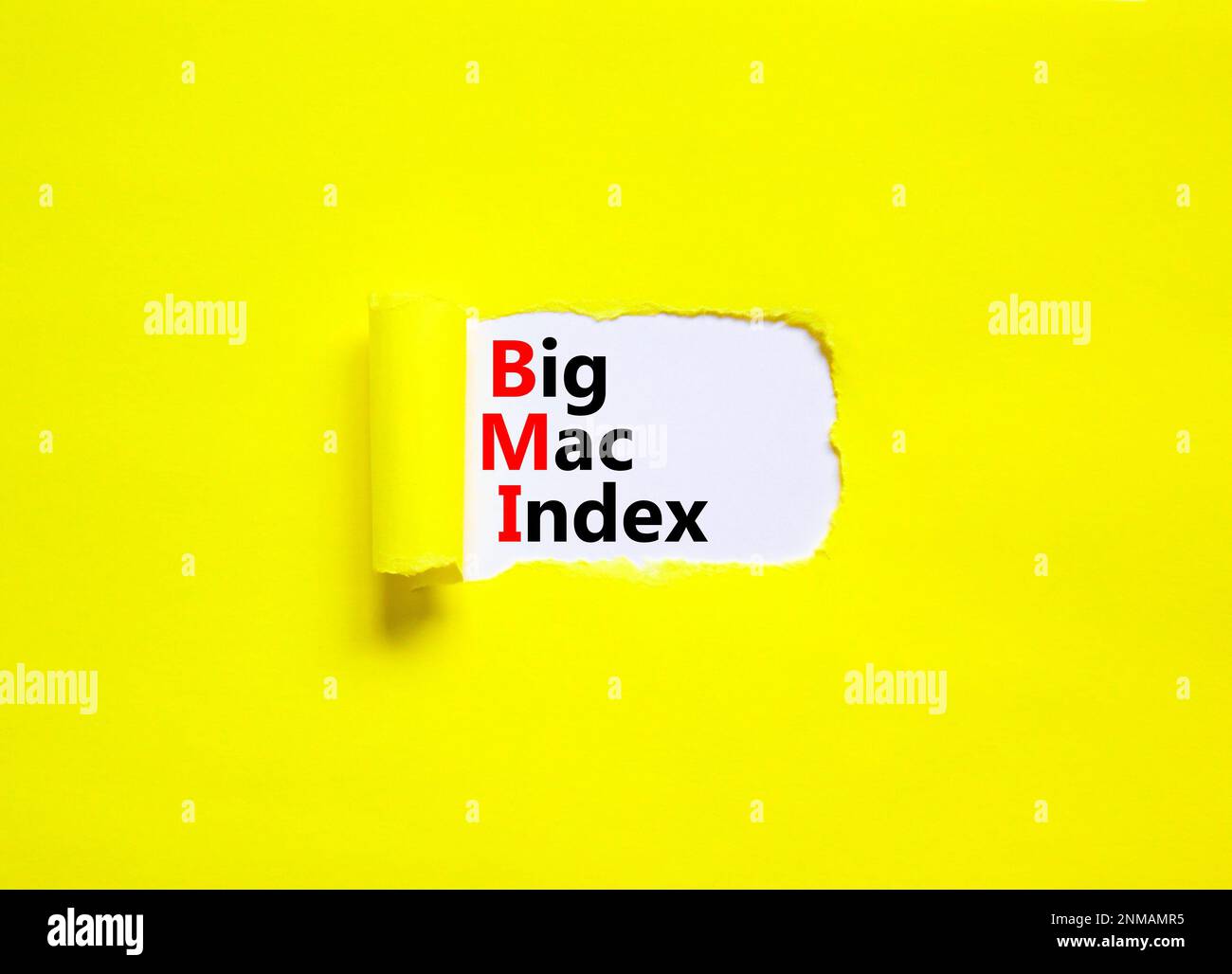BMI big mac index symbol. Concept words BMI big mac index on white ...