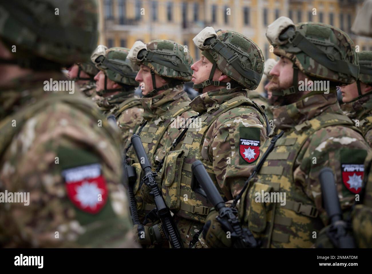Kyiv, Ukraine. 24th Feb, 2023. Ukrainian President Volodymyr Zelenskyy ...