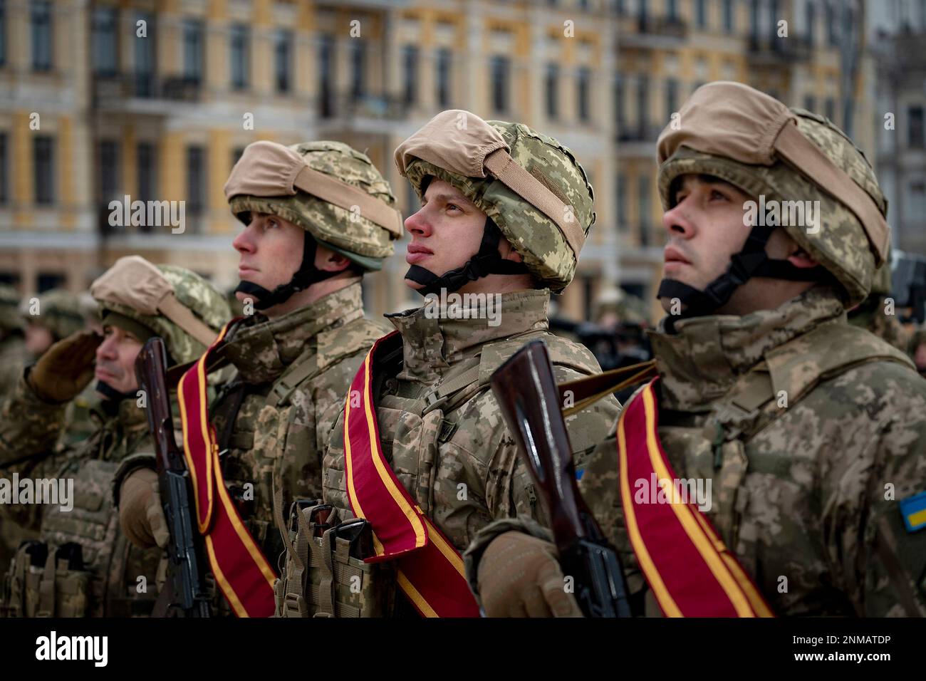 Kyiv, Ukraine. 24th Feb, 2023. Ukrainian President Volodymyr Zelenskyy ...