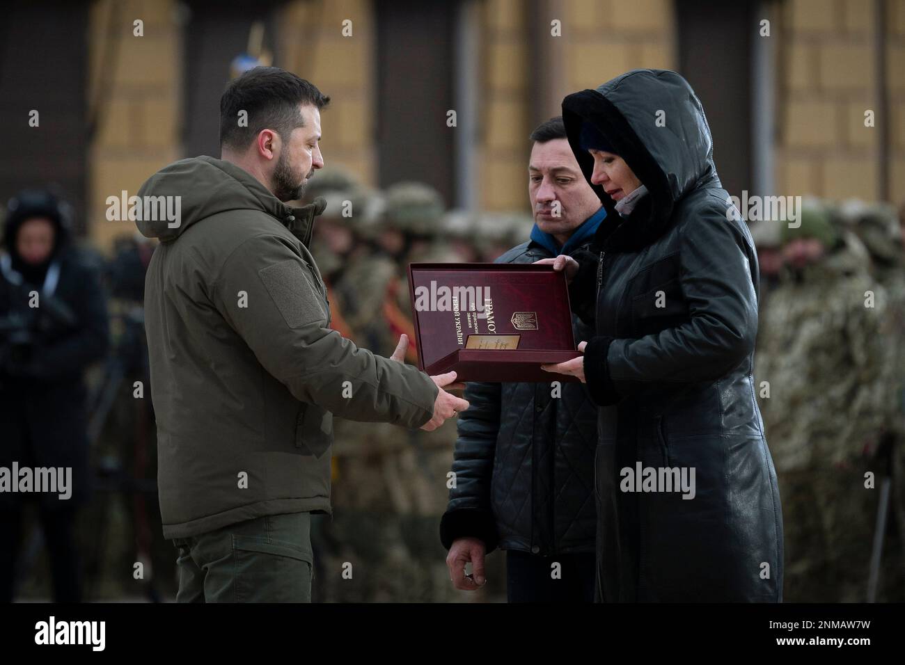 Kyiv, Ukraine. 24th Feb, 2023. Ukrainian President Volodymyr Zelenskyy ...