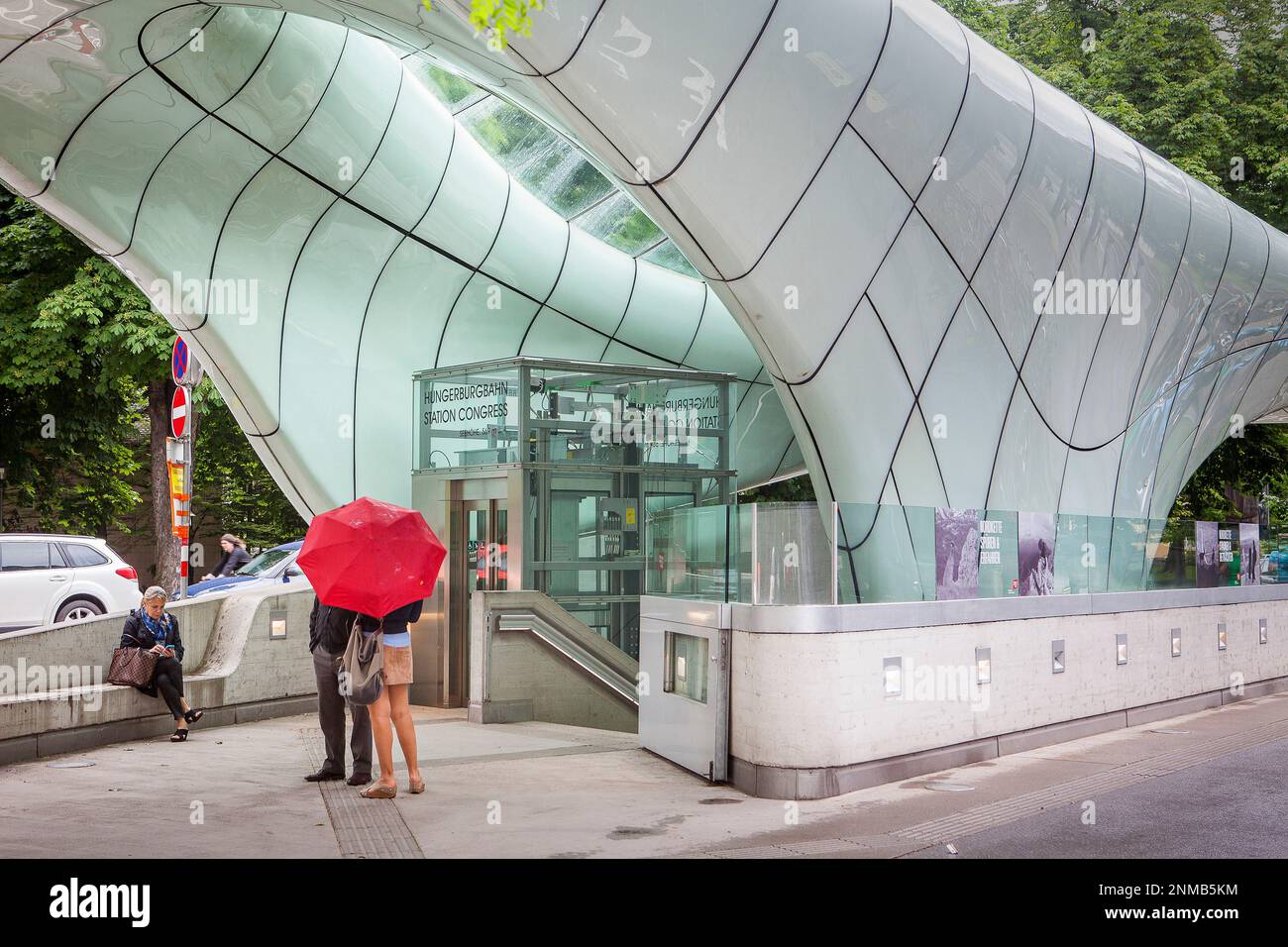 Hungerburgbahn station funicular railway, architect Zaha Hadid ...