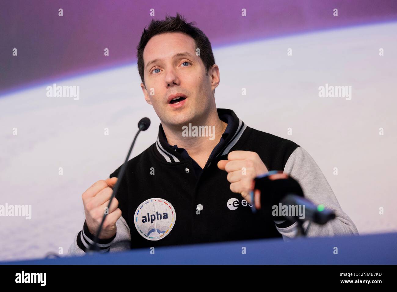 Thomas Pesquet, French ESA astronaut, speaks at the European Astronaut ...